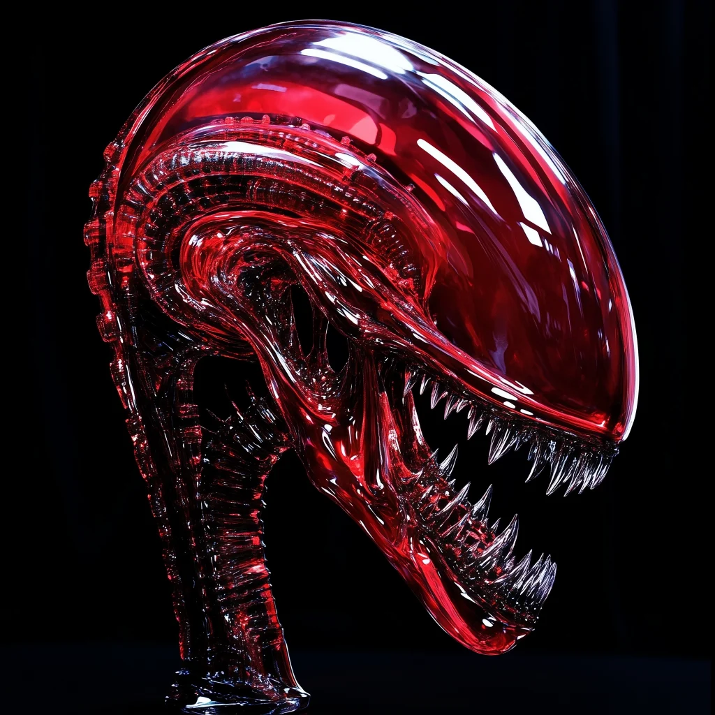 Shiny Red Xenomorph Head - Snipstock - Free cutout images in PNG and ...