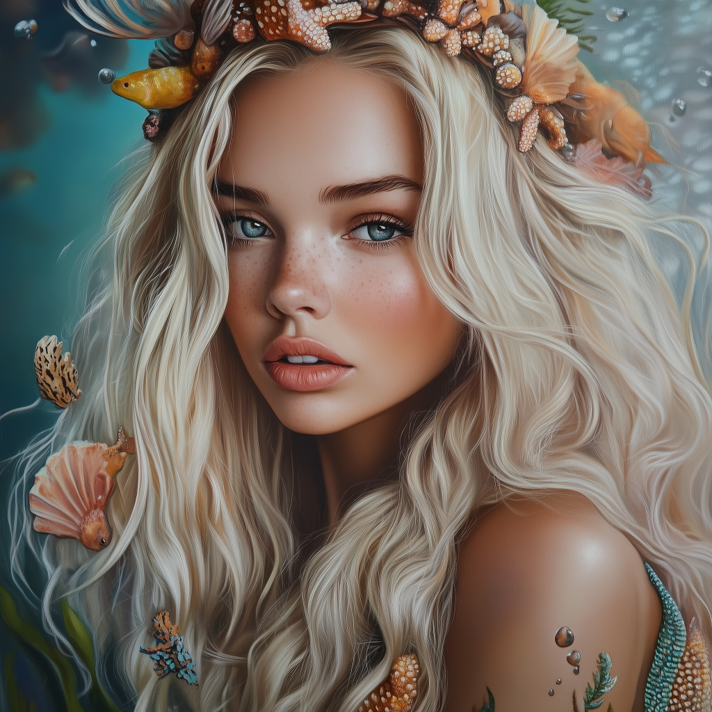 Photorealistic Blonde Mermaid - Snipstock - Free cutout images in PNG ...