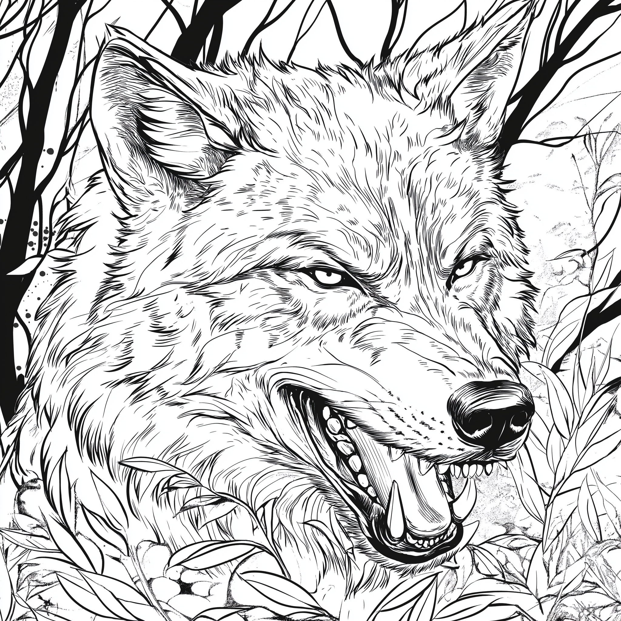 wolf predator coloring pages