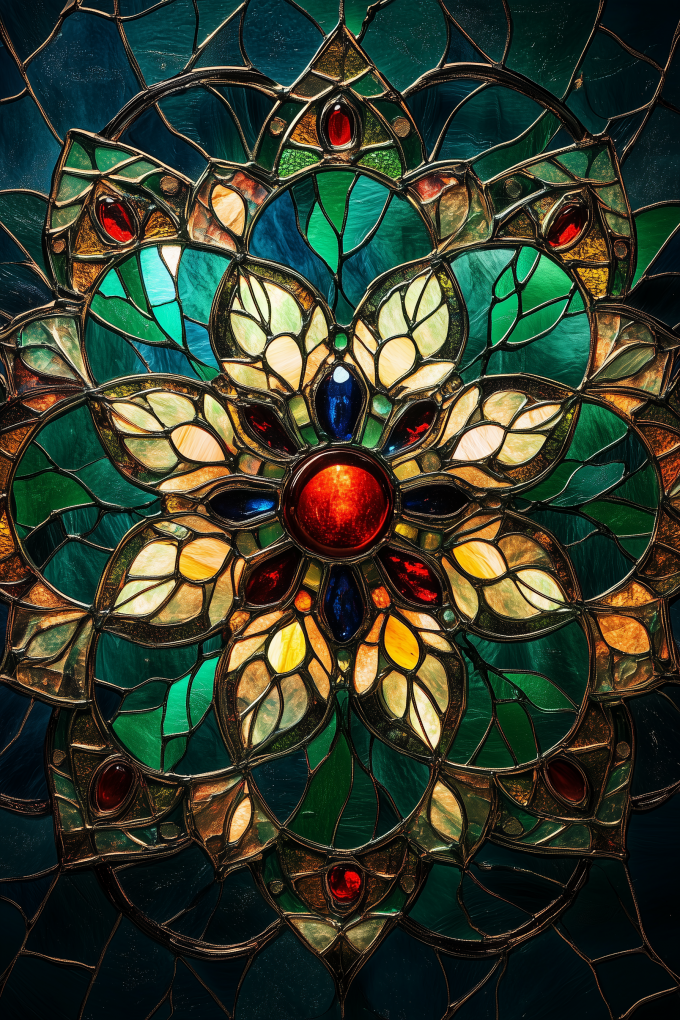 Vibrant Stained Glass Mandala - Snipstock - Free cutout images in PNG ...