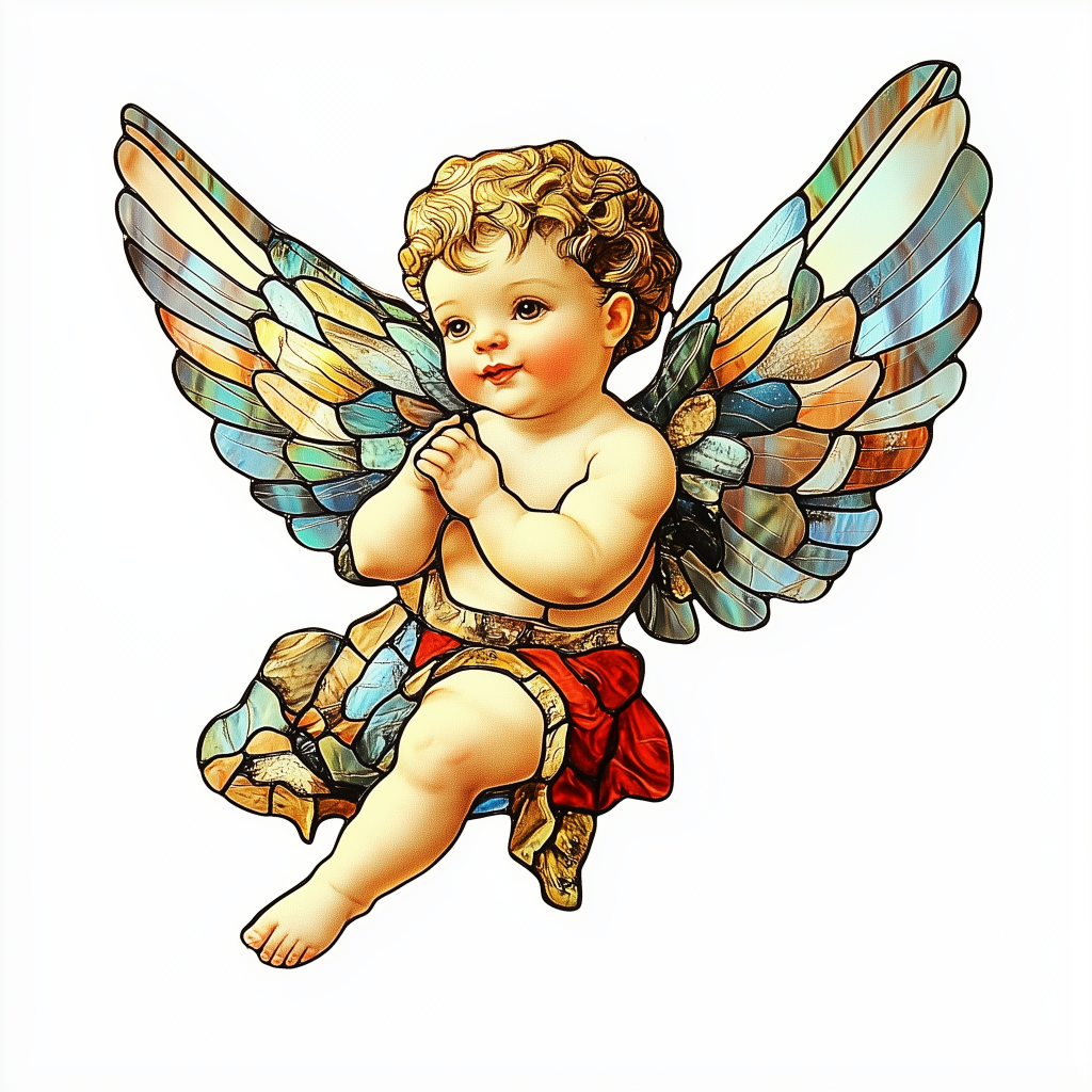 Stained Glass Cherub - Snipstock - Free cutout images in PNG and PSD ...