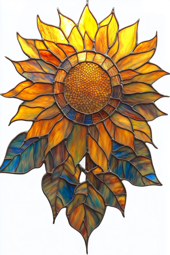 Sunflower Stained Glass - Snipstock - Free cutout images in PNG and PSD ...