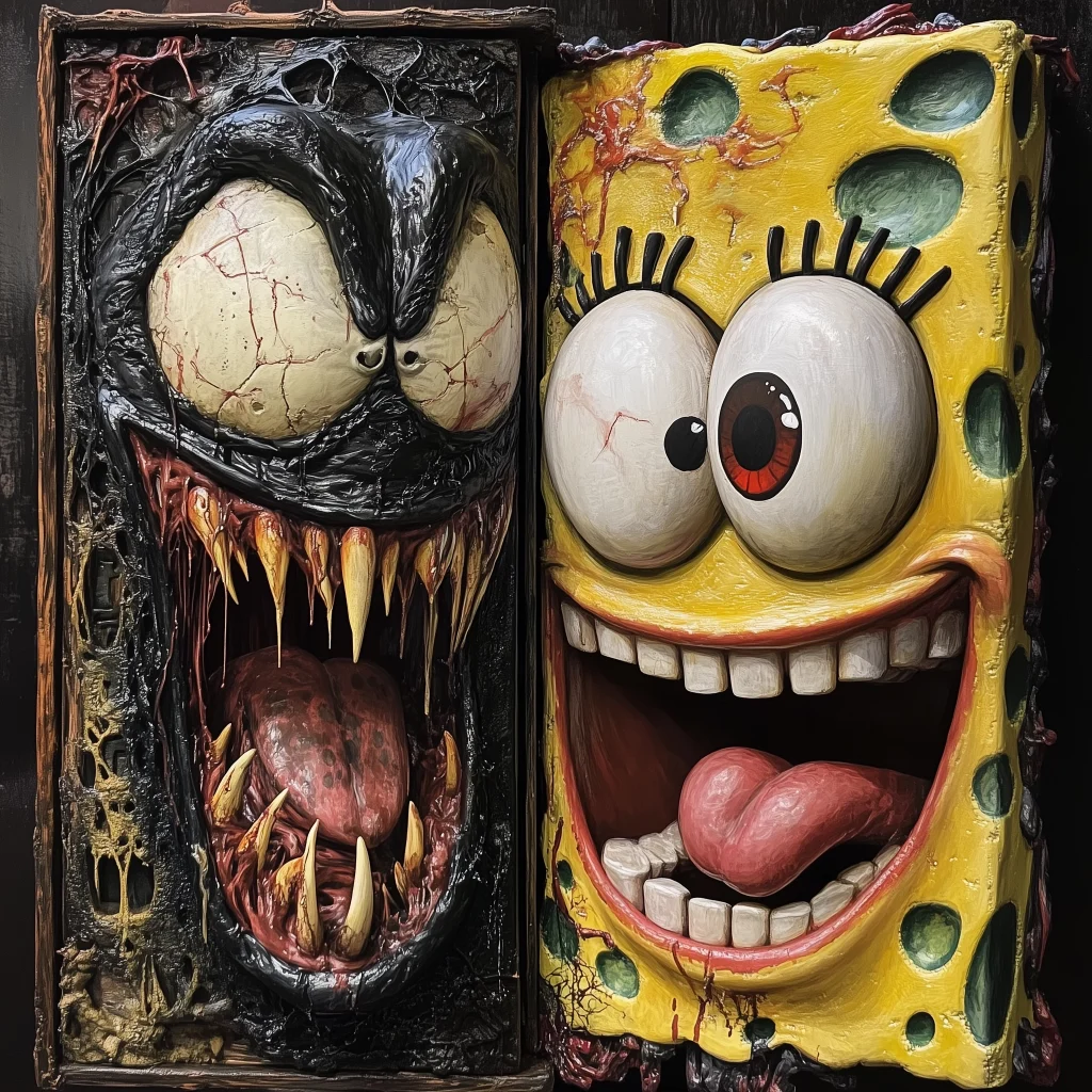 SpongeBob vs Venom - Snipstock - Free cutout images in PNG and PSD formats