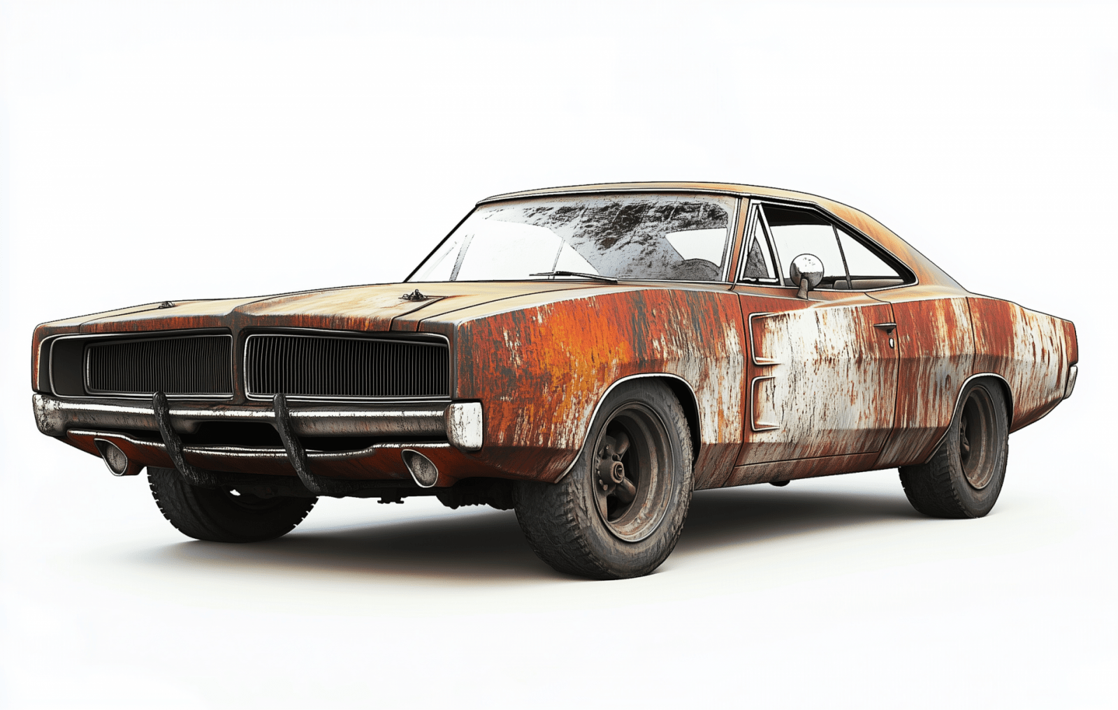 Old Rusty Dodge Charger - Snipstock - Free cutout images in PNG and PSD ...