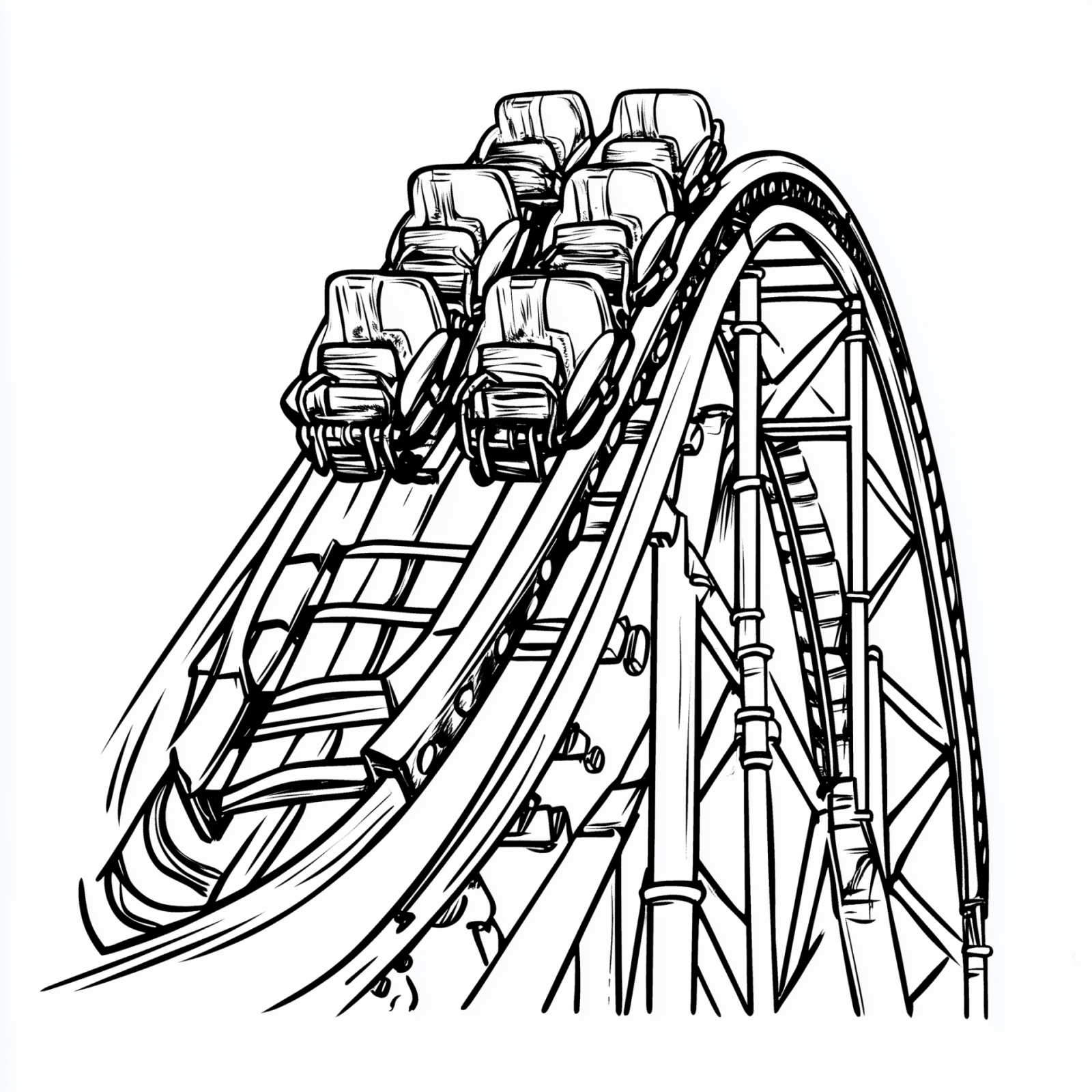 roller coaster coloring book